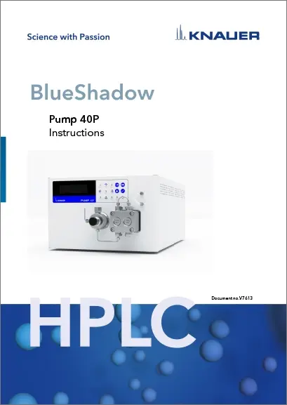 KNAUER Pumps | Manuals & Guides