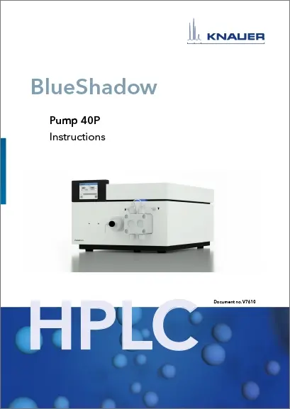 KNAUER Pumps | Manuals & Guides