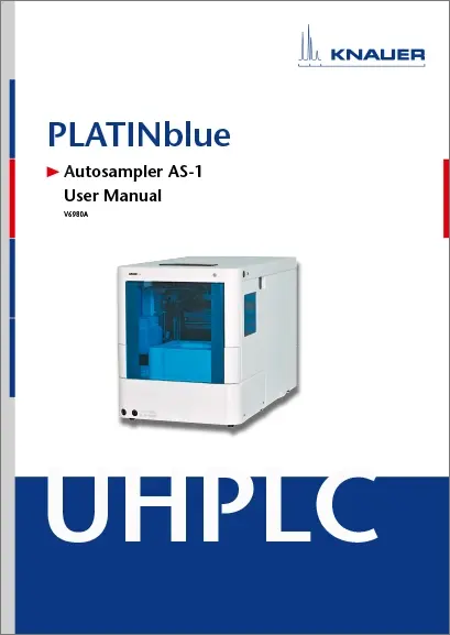 KNAUER Autosamplers Library | Manuals & Guides